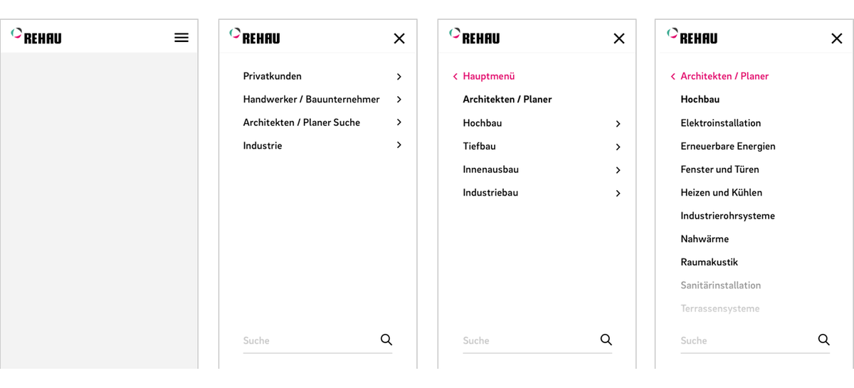 Navigation | REHAU Brand Portal
